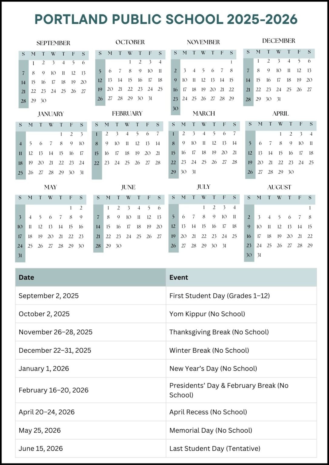 Rutherford County Schools Calendar 26 27 - School Calendars & Holiday ...